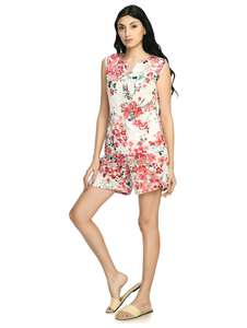 Buy online Printed Top And Short Nightwear Set from sleepwear for Women ...