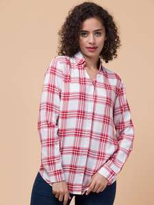 Buy online Women Checkered Rayon Shirt from western wear for Women by ...