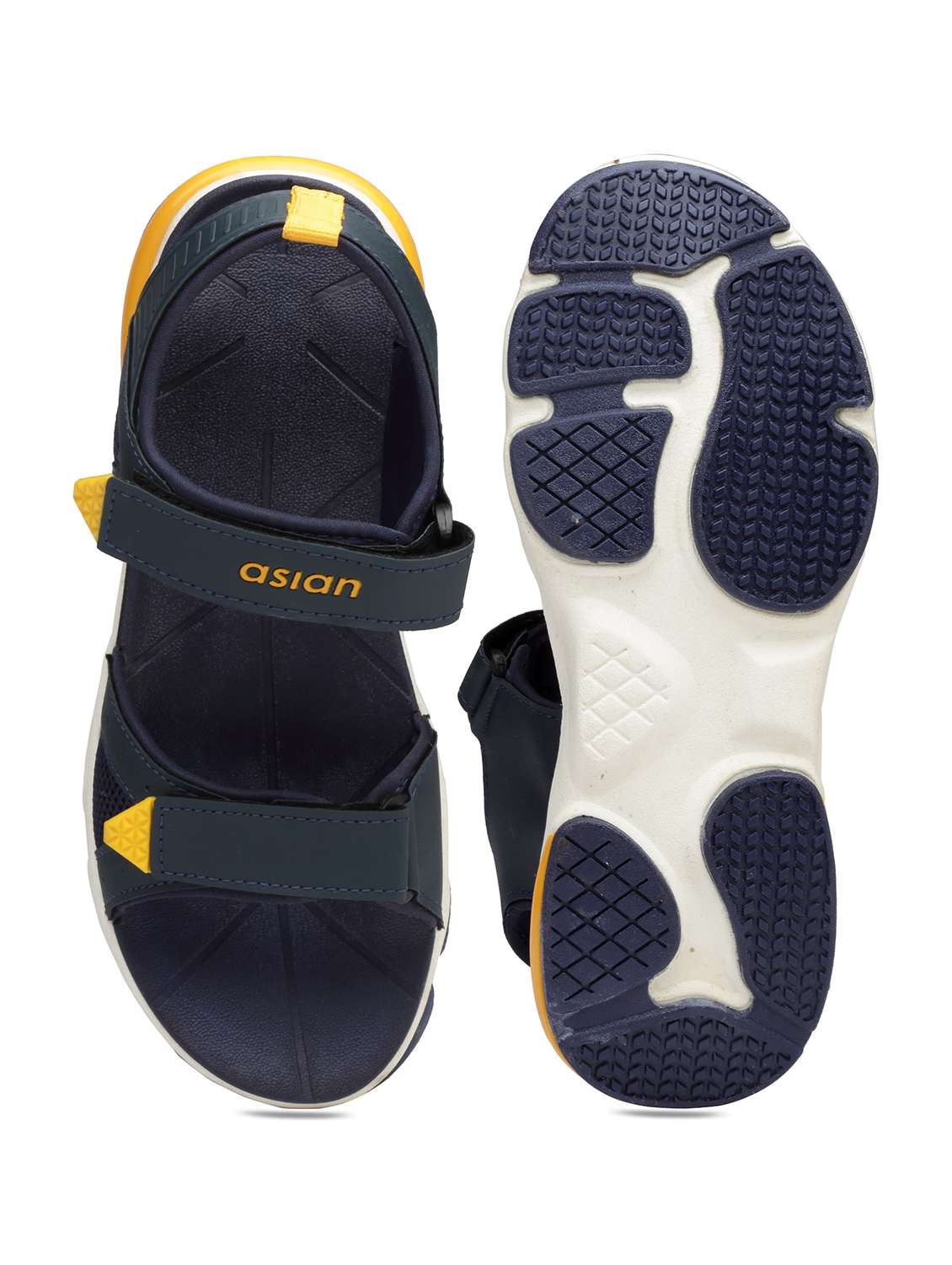 Buy online Men Navy Blue Back Strap Floater from Sandals and Floaters ...
